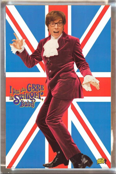 Austin Powers Playfield Plaque British Flag Modfather Pinball Mods