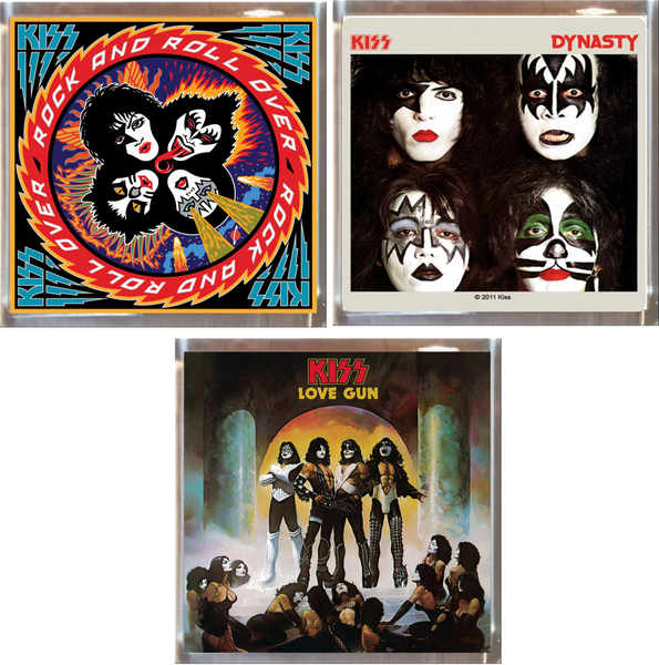 Kiss Playfield Album Plaques Set Of 3 Modfather Pinball Mods