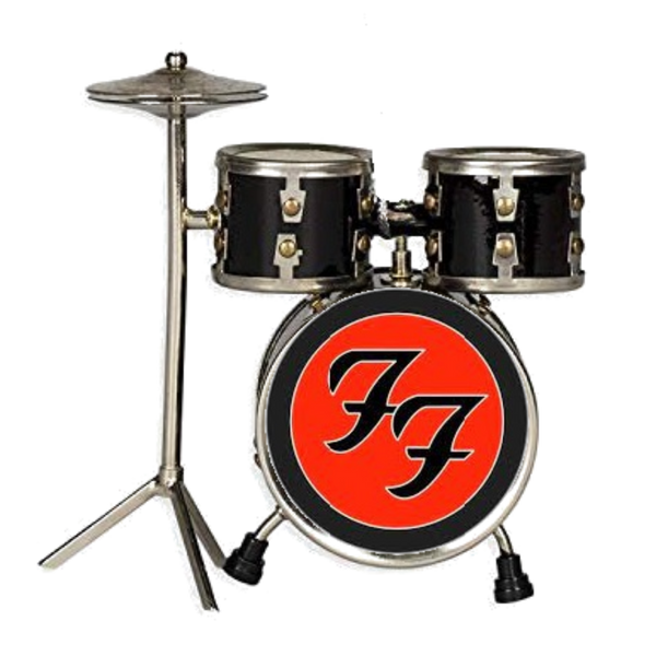 Foo Fighters Playfield Drums Black Modfather Pinball Mods