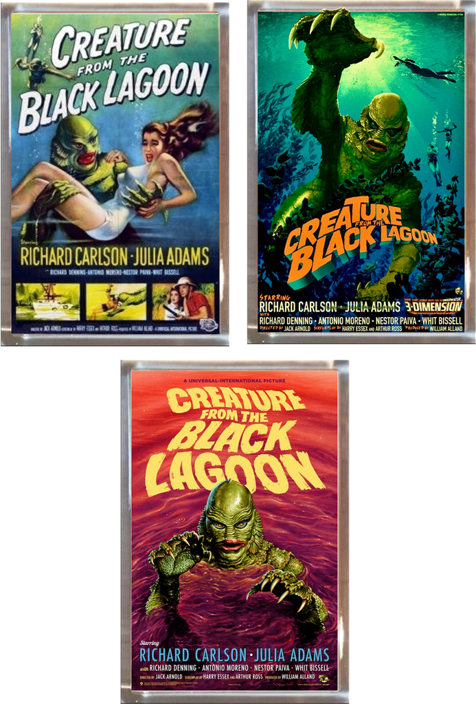 Creature from the Black Lagoon Playfield Plaque Set of 3 – Modfather ...