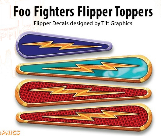Foo Fighters Flipper Toppers – Modfather Pinball Mods