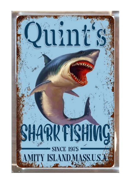 Jaws Playfield Plaque Quint's Shark Fishing – Modfather Pinball Mods