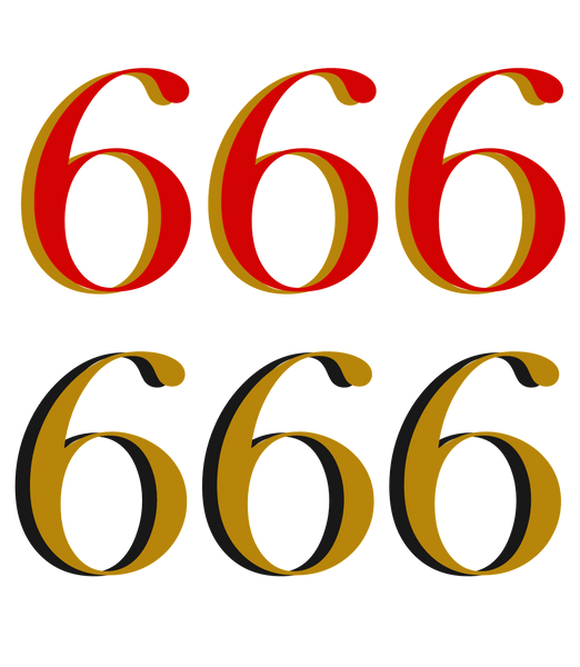 Iron Maiden Hinge Decals "666" (Set of Two) – Modfather Pinball Mods