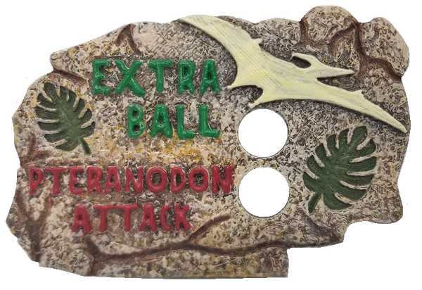 Jurassic Park Playfield Sign Extra Ball – Modfather Pinball Mods