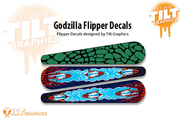 Godzilla Flipper Decals Rockets – Modfather Pinball Mods