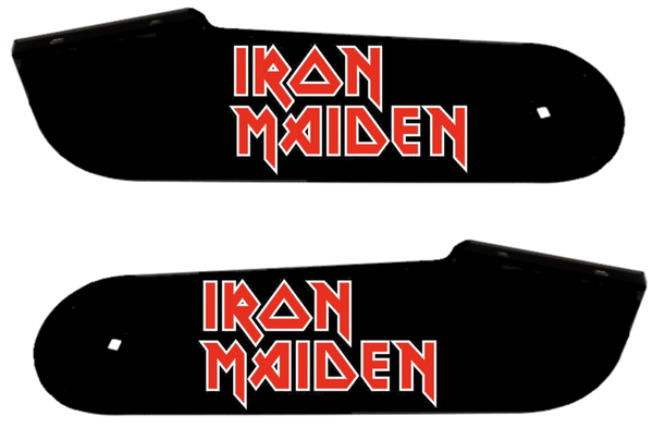 Iron Maiden Hinge Decals Red/White – Modfather Pinball Mods