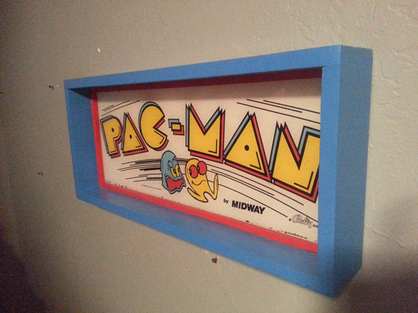 Pac-Man Framed Arcade Marquee (vintage) – Modfather Pinball Mods
