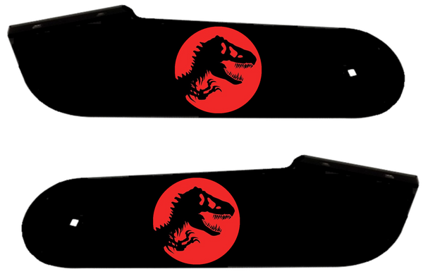 The Lost World Jurassic Park Hinge Decals – Modfather Pinball Mods